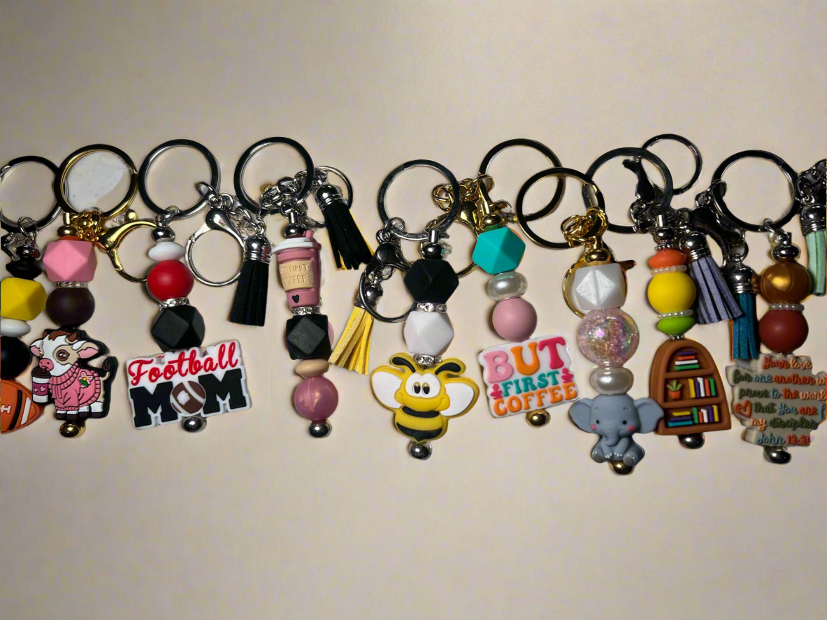 Beaded Bar Keychains – Gracefully Glam